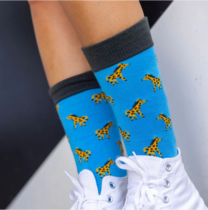 Giraffe Bamboo Socks – Chukka Belts